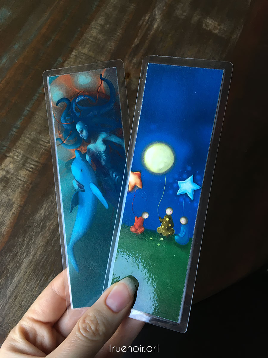 Unique Bookmarks with Original Art - True Noir